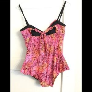 Coco Rave | Swim | Coco Rave Ruffled Hot Pink Orange Animal Print ...